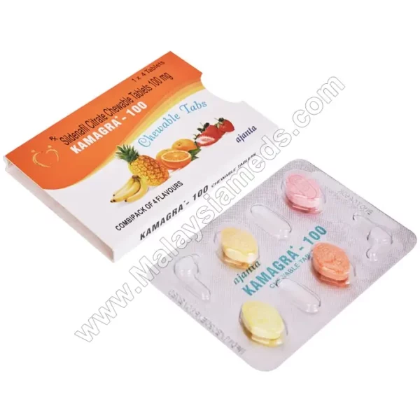 Kamagra Chewable 100mg Tablets (Sildenafil) | Combipack