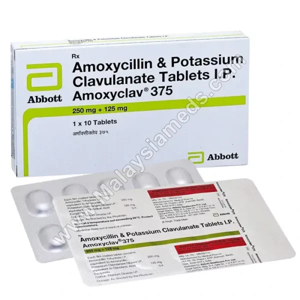 Amoxyclav 375 mg (Amoxicillin/Clavulanic Acid) - Malaysiameds